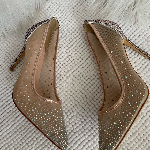 Shoes | New Sparkly Sheer Pumps With Rhinestones | Poshmark